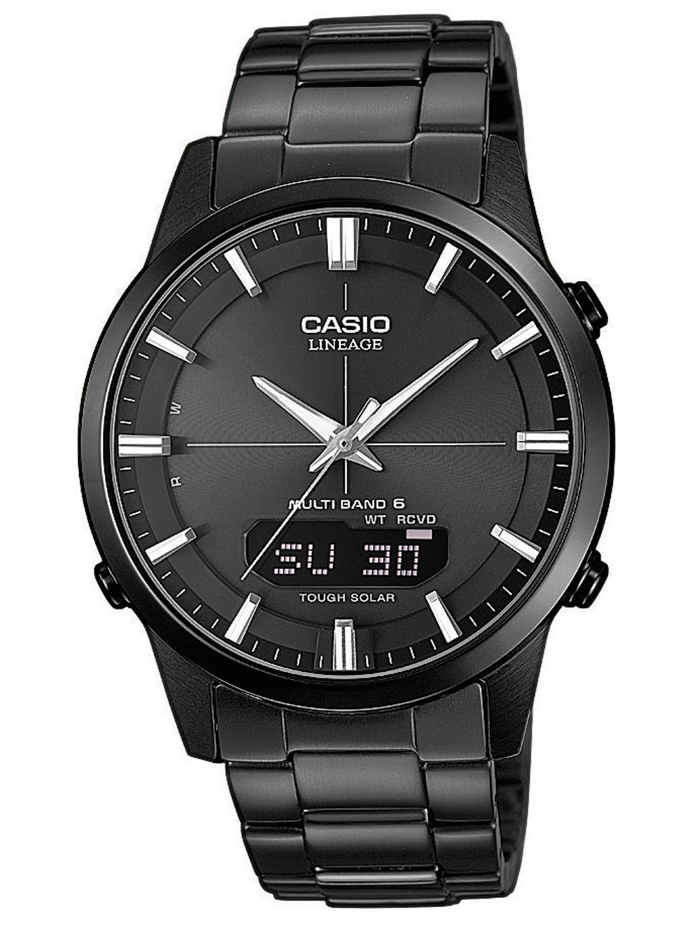 Multi Band 6 Timepiece CASIO Waveceptor Solar Radio Control Watch ...